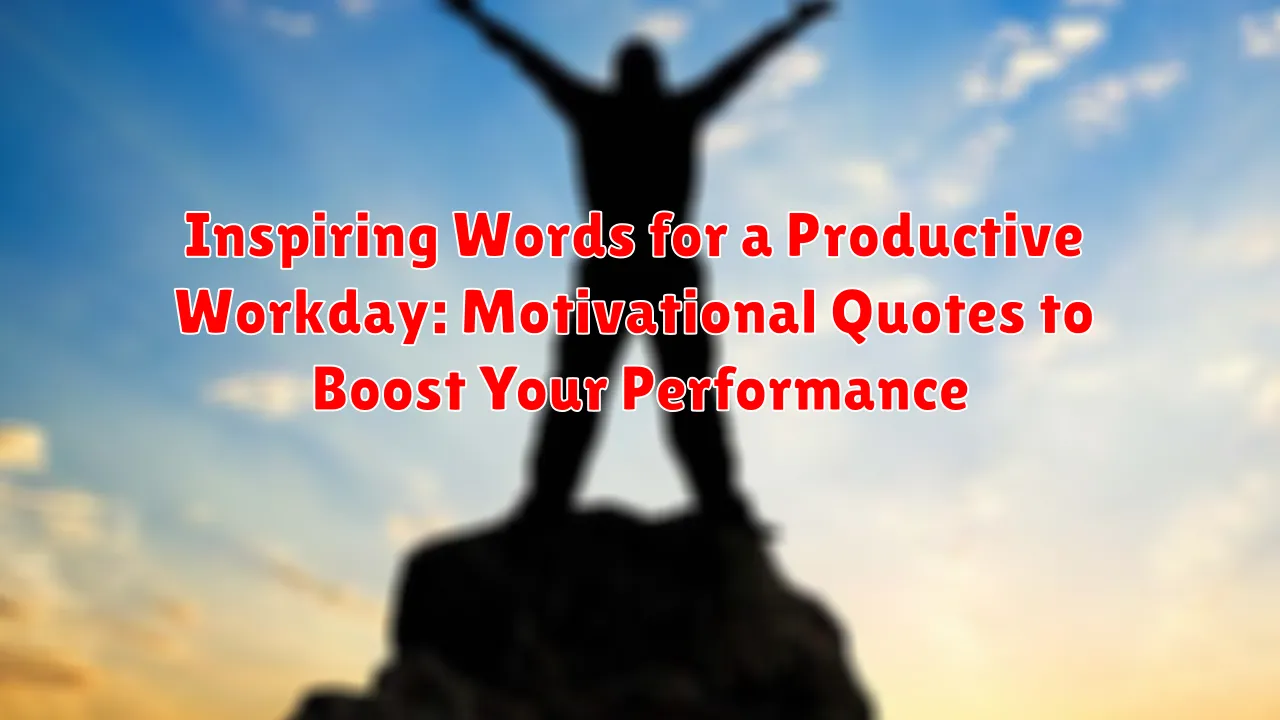 Inspiring Words for a Productive Workday: Motivational Quotes to Boost ...